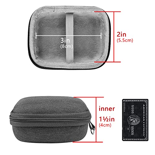 Geekria Shield Headphones Case Compatible with Skullcandy Jib True 2, Indy, Grind Fuel True Wireless in-Ear Earbud Case, Replacement Hard Shell Travel Carrying Bag with Cable Storage (Grey)