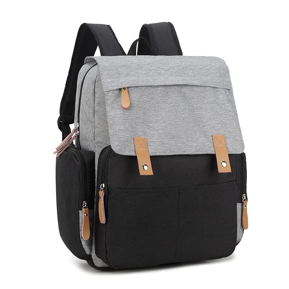 OUSIJOJO Diaper Bag Backpack, Waterproof Multi-Function Mommy Bag for Baby Care Large Capacity Stylish and Durable Perfect for Travel Work or Outing with Changing Pad