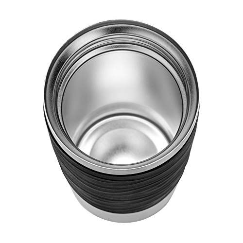 Emsa Waves Travel Mug Thermos Mug 18/10 Stainless Steel/Black