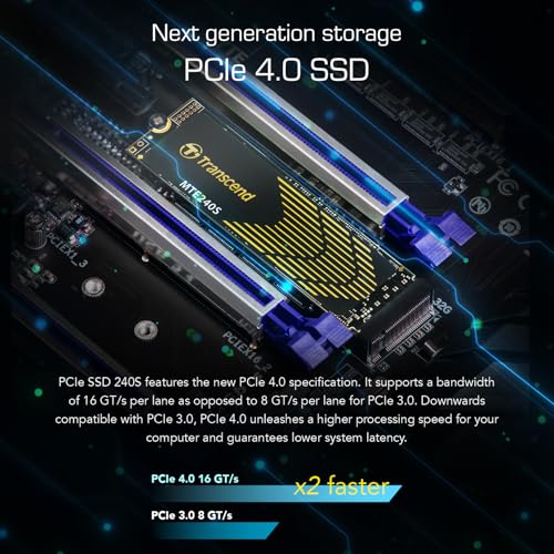 Transcend 500GB NVMe PCIe Gen4 x4 MTE240S M.2 SSD Solid State Drive TS500GMTE240S