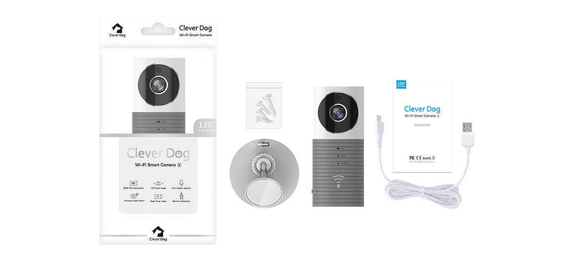 Cleverdog Security IP Camera, TOLEGEND 2nd Generation 120 ° Wide Angle Night Vision Camera Security Wireless Puppy Cam for Phone