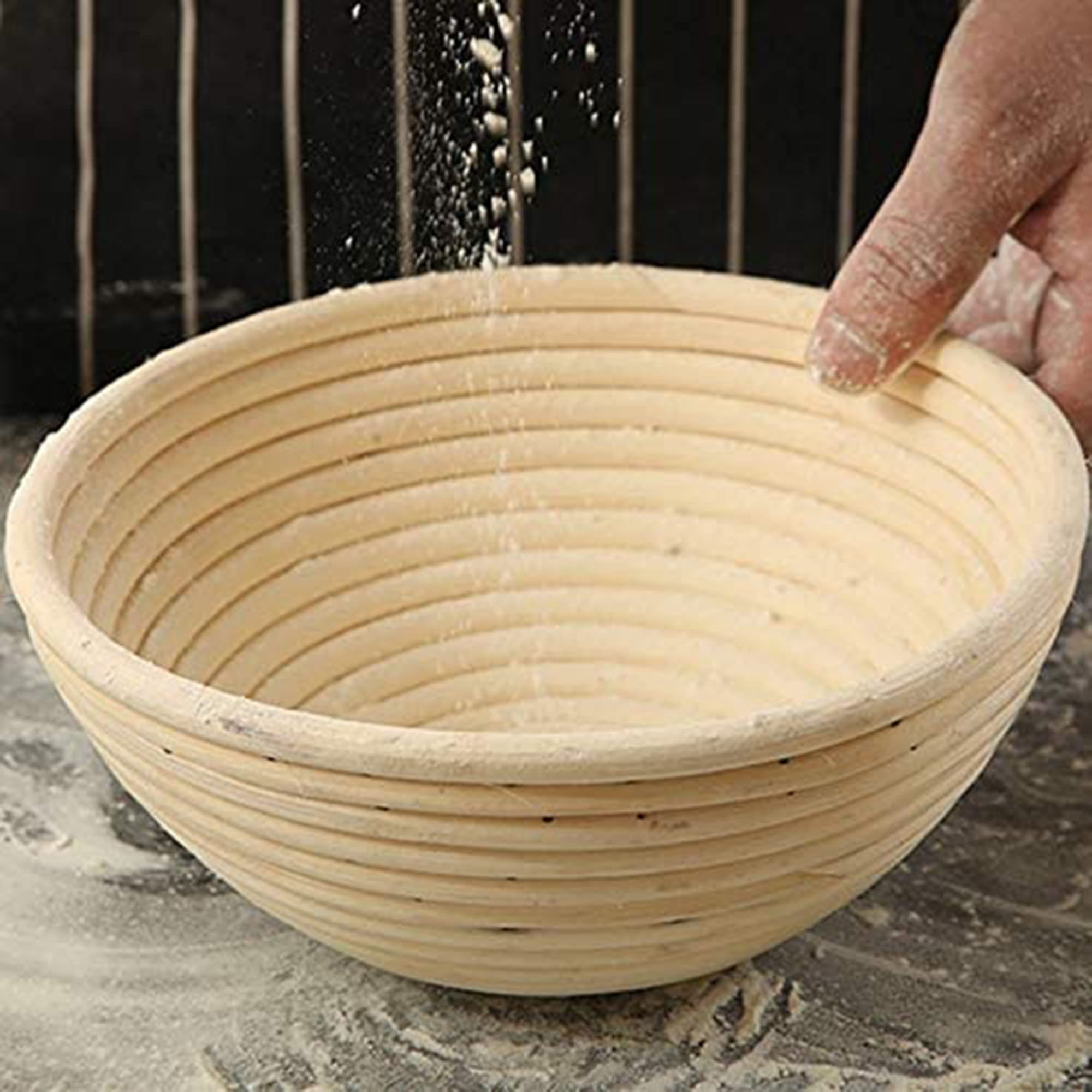 3pcs 5" Banneton Proofing Basket Round Bread Brotform with Liner Eco-Friendly Natural Rattan for Professional & Home Bakers