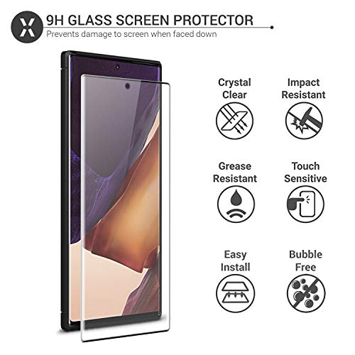 Olixar Case with Screen Protector for Samsung Galaxy Note 20 Ultra, Stylish 2 in 1 Protection - Defend Your Phone & Screen from Drops, Shocks and Scratches - Sentinel - Black