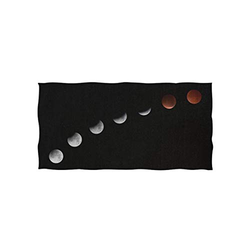 ALAZA Microfiber Gym Towel Moon, Fast Drying Sports Fitness Sweat Facial Washcloth 15 x 30 inch