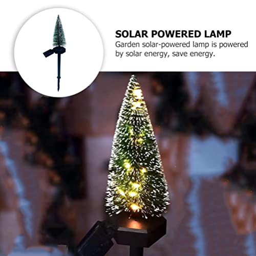 balacoo 2pcs Solar Christmas Tree Lamp Christmas Tree Garden Stake Christmas Solar Lights Outdoor Stakes Lights Landscape Pine Trees Lighting for Home Lawn Yard Patio Pathway Green