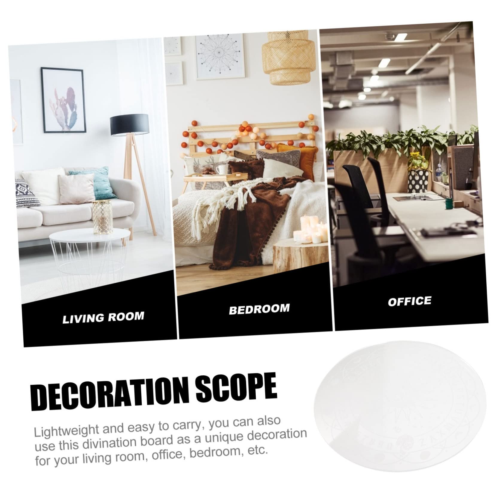 Abaodam 2pcs Pendulum Dashboard Divination Supplies Divination Tools Metaphysical Message Board Divination Board Decorative Table top Decor Divination Crafts Acrylic Arrangement