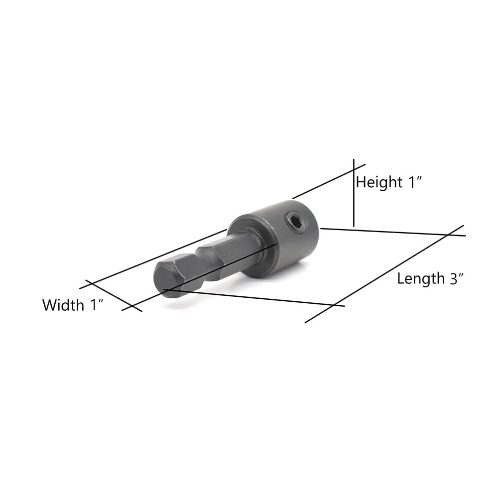 Big Horn 13225 1/4" Adjustable Quick-Change Hex Shank Adapter for 3/16" Countersink & Tapper Point Drill Bit (Shank only W/O Bit)