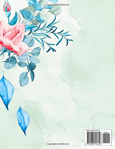 Address & Phone Number Book: for Seniors, Large Print Telephone and Address Notebook Organizer with Tabs, Pink Watercolor Roses