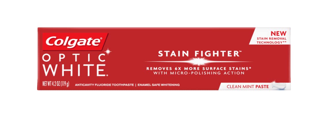 COLGATE OPTIC WHITE STAIN FIGHTER CLEAN MINT