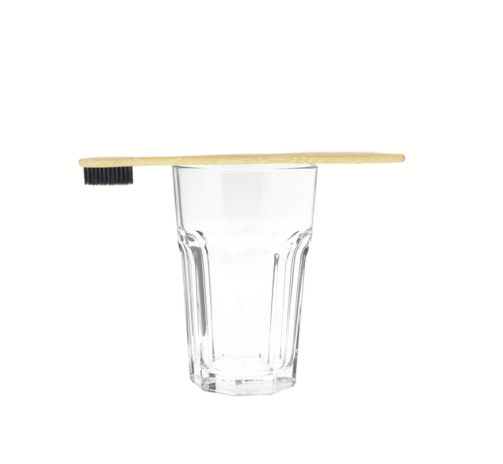 Biodegradable Eco-Friendly Charcoal Infused Bristle Bamboo Toothbrush - Pack of 4