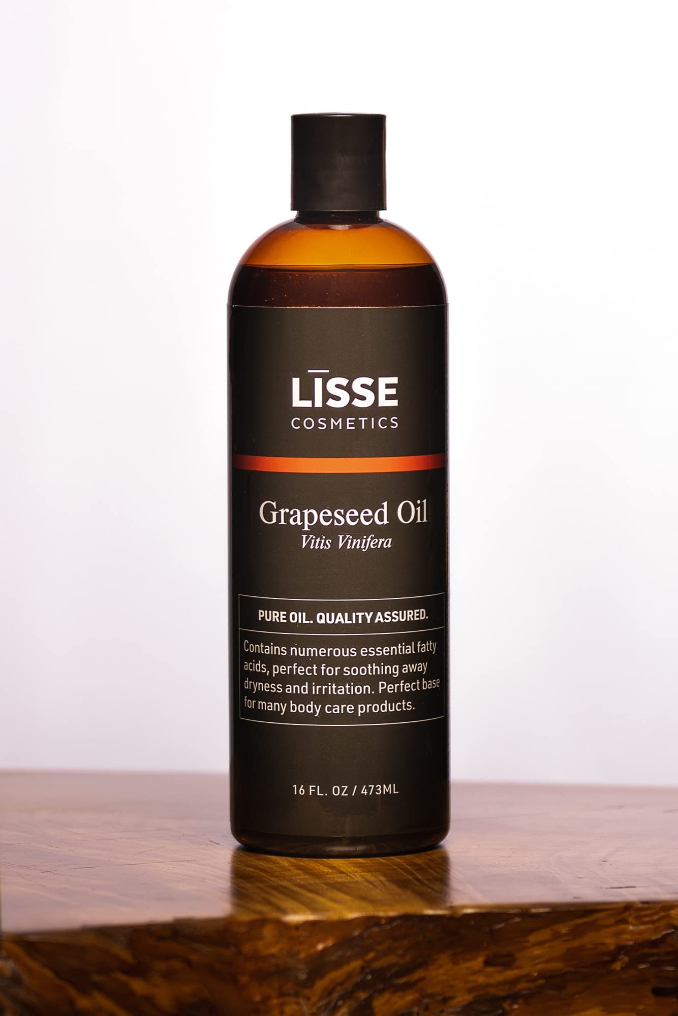 Lisse 100% Pure Grapeseed Oil - Batch Tested and Third Party Verified - For All Skin Types