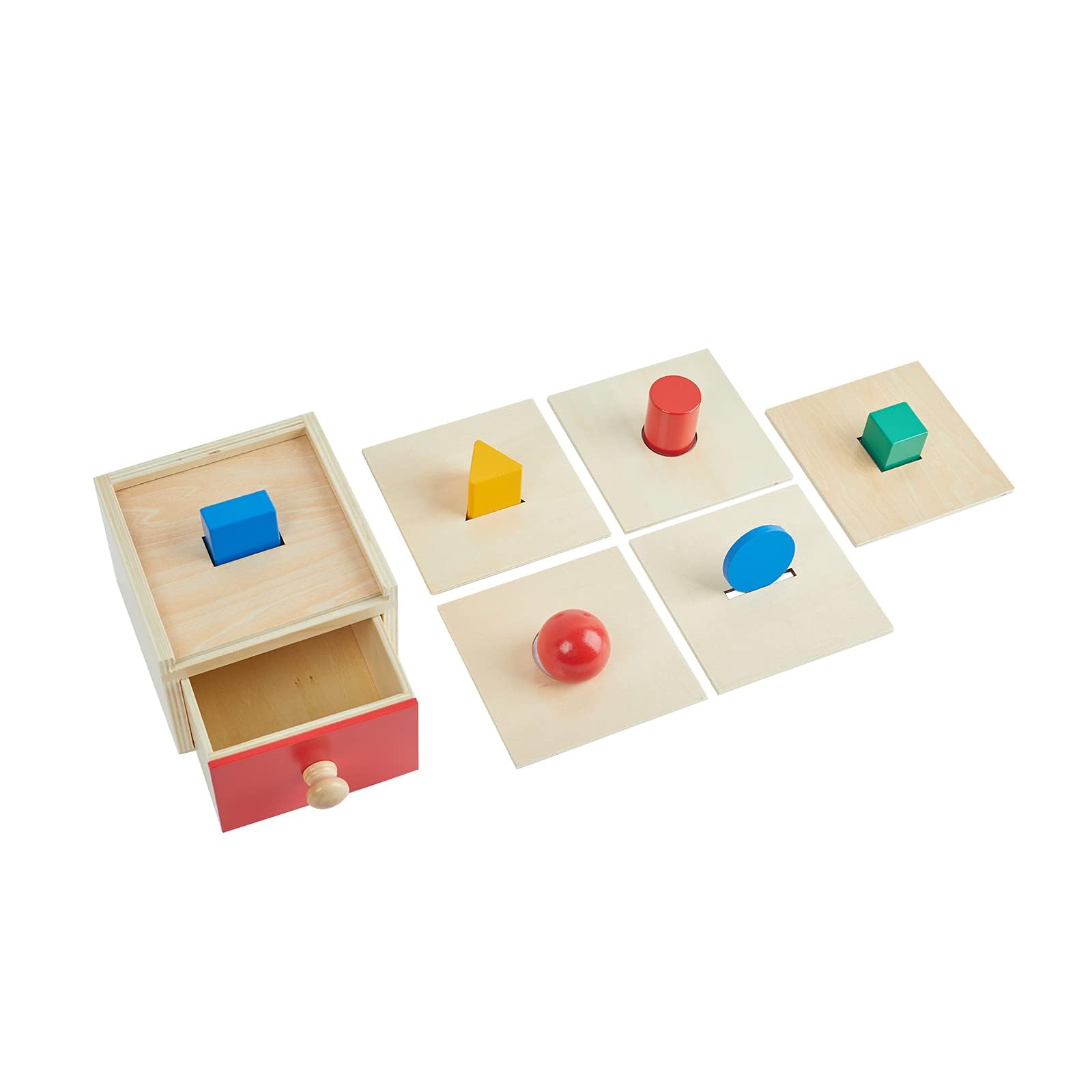 Adena Montessori Sorting Drop Box Toy with 6 Borad and Drawer Educational Toys for Kids Baby Toddlers