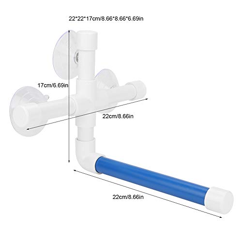 Bird Shower Perches with Strong Suction Cup Parrot Plastic Pipe Stand Toy for Macaw African Greys Budgies Parakeet
