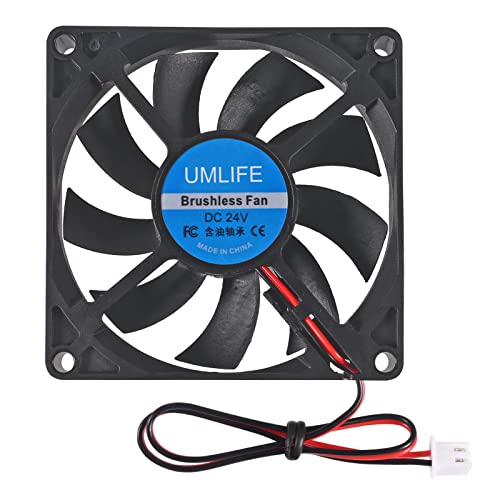 2PCS DC Coolng Fan 80x80x15mm 80mm 24V Dual Ball Bearing Brushless Case Cooler Fans for 3D Printer PC CPU Computer Case Fan Cooler
