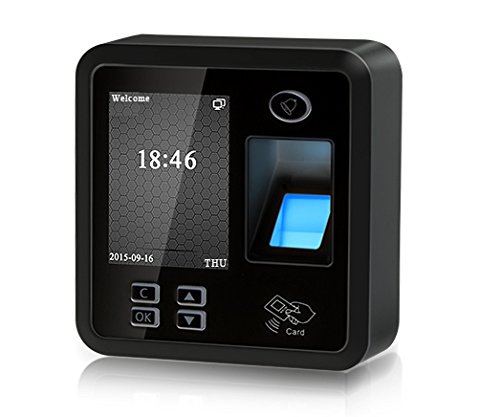 Biometric Fingerprint Security Access Control Systems with 600lbs Magnetic Lock,Exit Motion Sensor,Metal Exit Button with Base,110V-240V Power Supply Unit,Wired Doorbell,RFID Cards & RFID Key Fobs