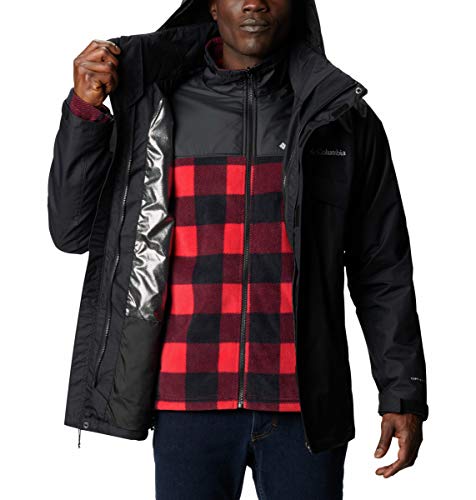 Columbia Men's Bugaboo II Fleece Interchange Jacket, Black/Red, 3X Big