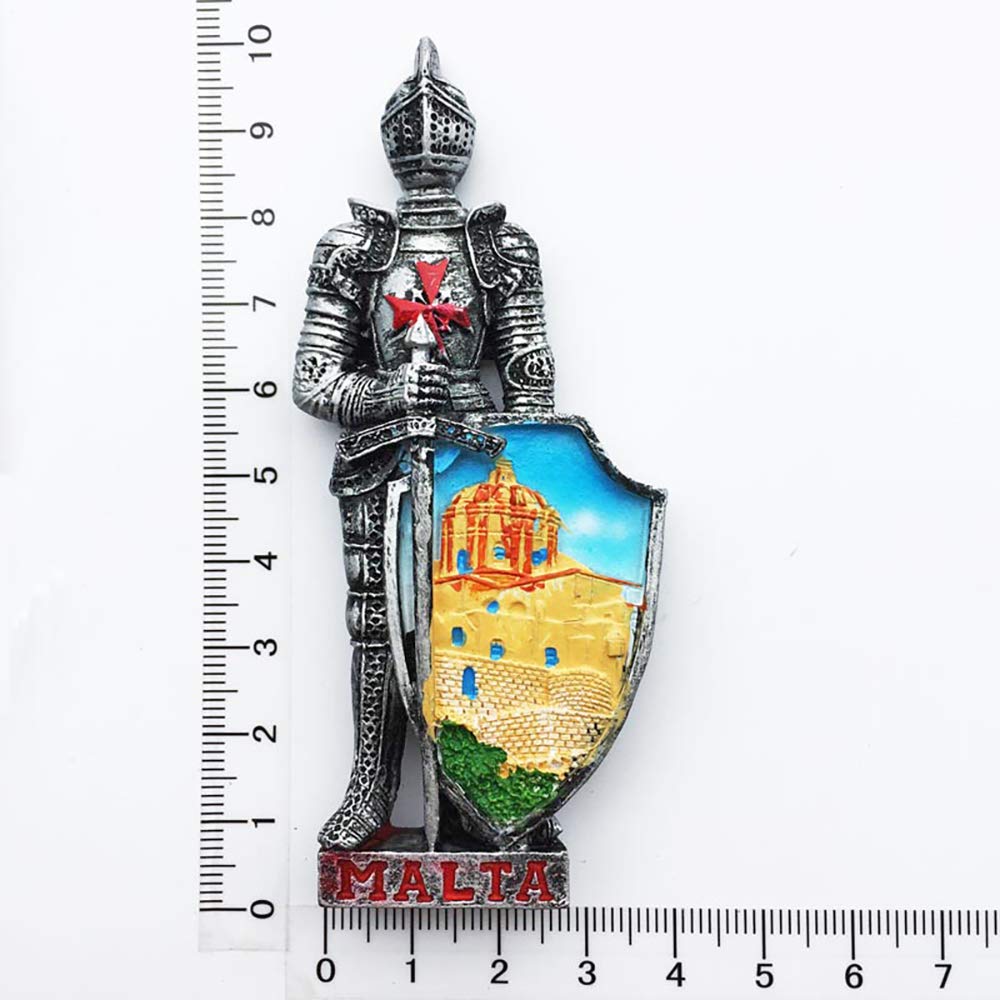 3D Malta Armored Warrior Refrigerator Magnet Tourist Souvenirs Stickers,Home & Kitchen Decoration Malta Fridge Magnet from China