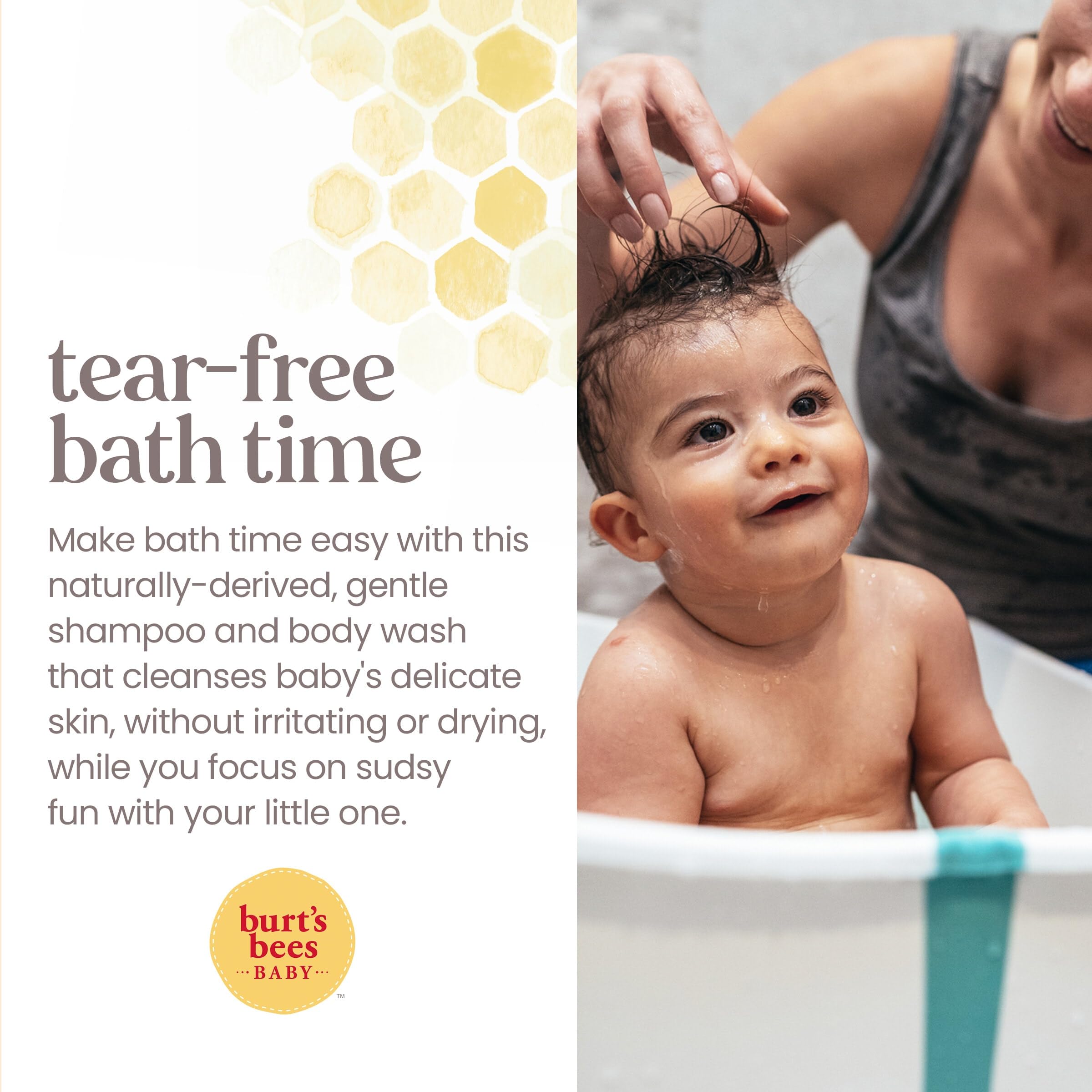 Burt's Bees Baby Shampoo & Wash, Fragrance Free & Tear Free Baby Soap - 12 Ounce Bottle