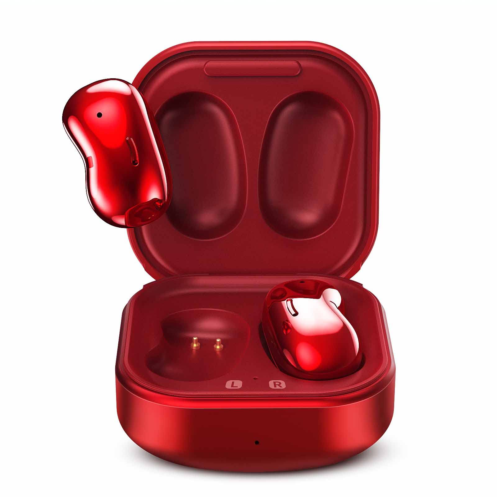 UrbanX Street Buds Live True Wireless Earbud Headphones for Samsung Galaxy Tab S7+ - Wireless Earbuds w/Active Noise Cancelling - RED (US Version with Warranty)