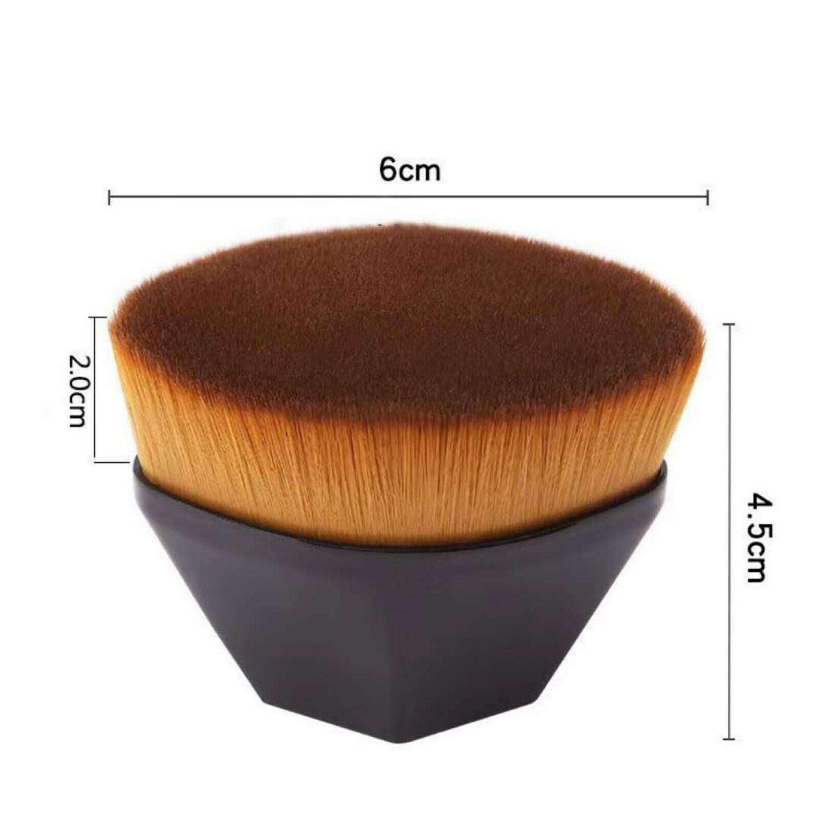 2PCS Momma Brush Makeup,Flawless Mama Makeup Brush, Home Of The Original Momma Brush With Storage Case, Flat Top Foundation Brush (Black)