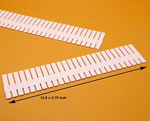 ESTAY DIY Plastic Drawer Dividers 8 Pcs Dresser Kitchen Office Drawer Organizer Accessories Underwear Tools Utensil Plastic Storage (White)