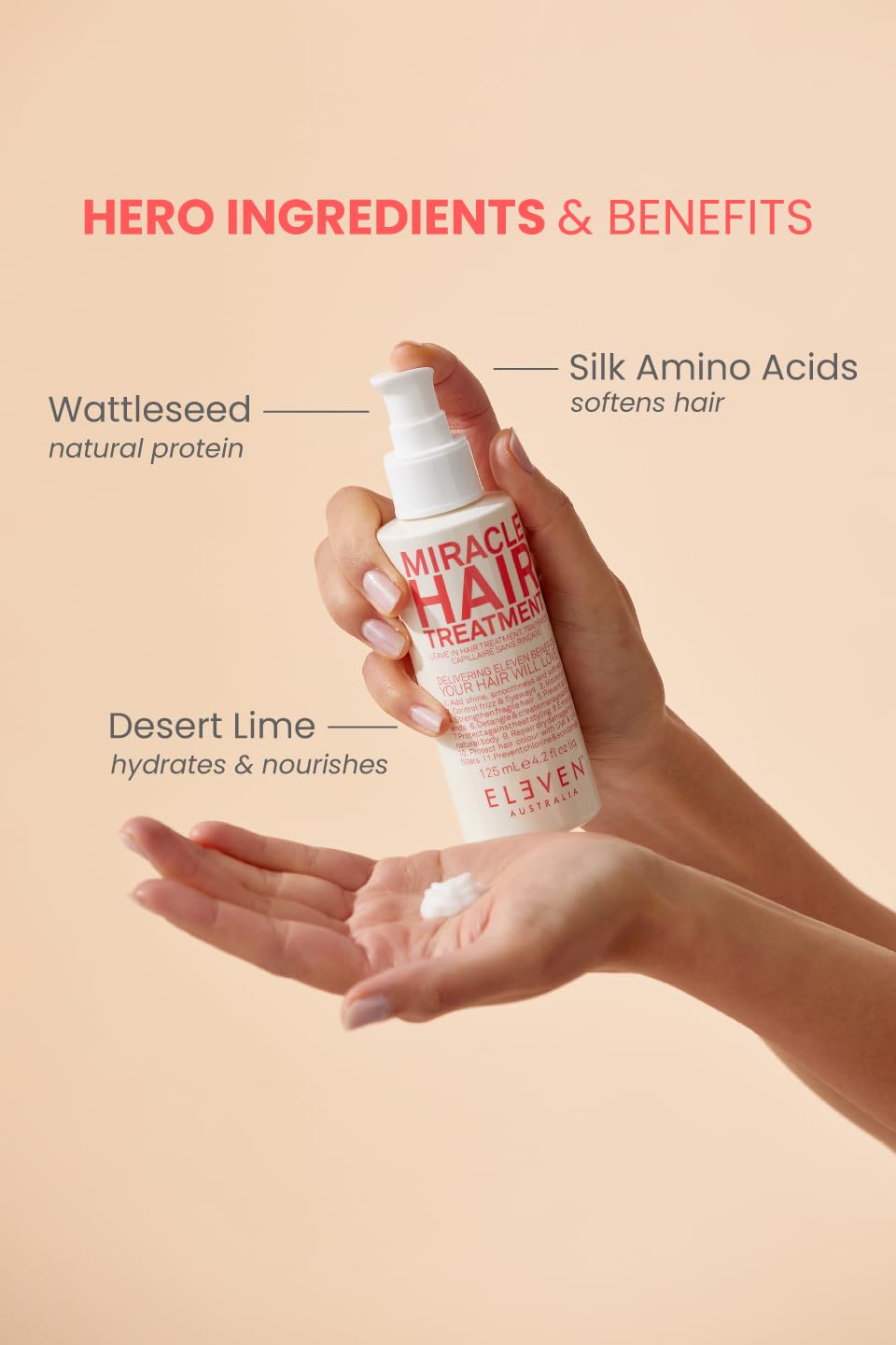 ELEVEN AUSTRALIA Miracle Hair Treatment Protect & Repair Hair Before Styling - 4.2 Fl Oz