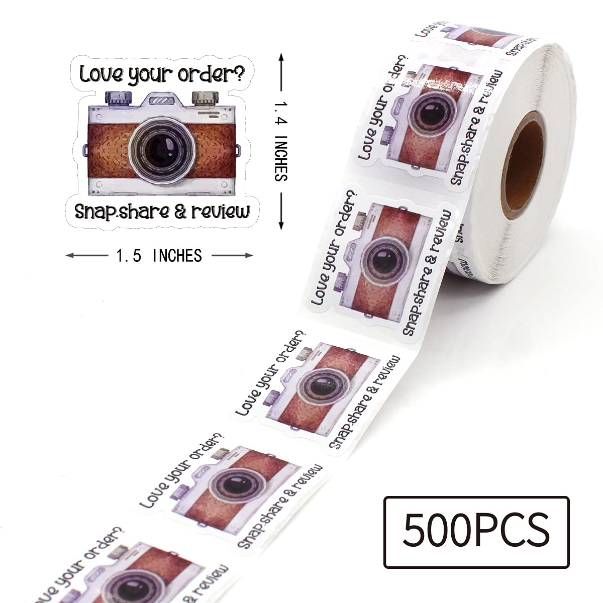 Littlefa Thank You Label Stickers, 500 PCS, Handmade Stickers for Small Business, Mail Packaging Stickers, Eye-catching Patterns, Self Adhesive