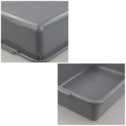 Cand Grey Commercial Bus Tubs, 13 L Plastic Bus Box/Wash Basin, 4 Packs