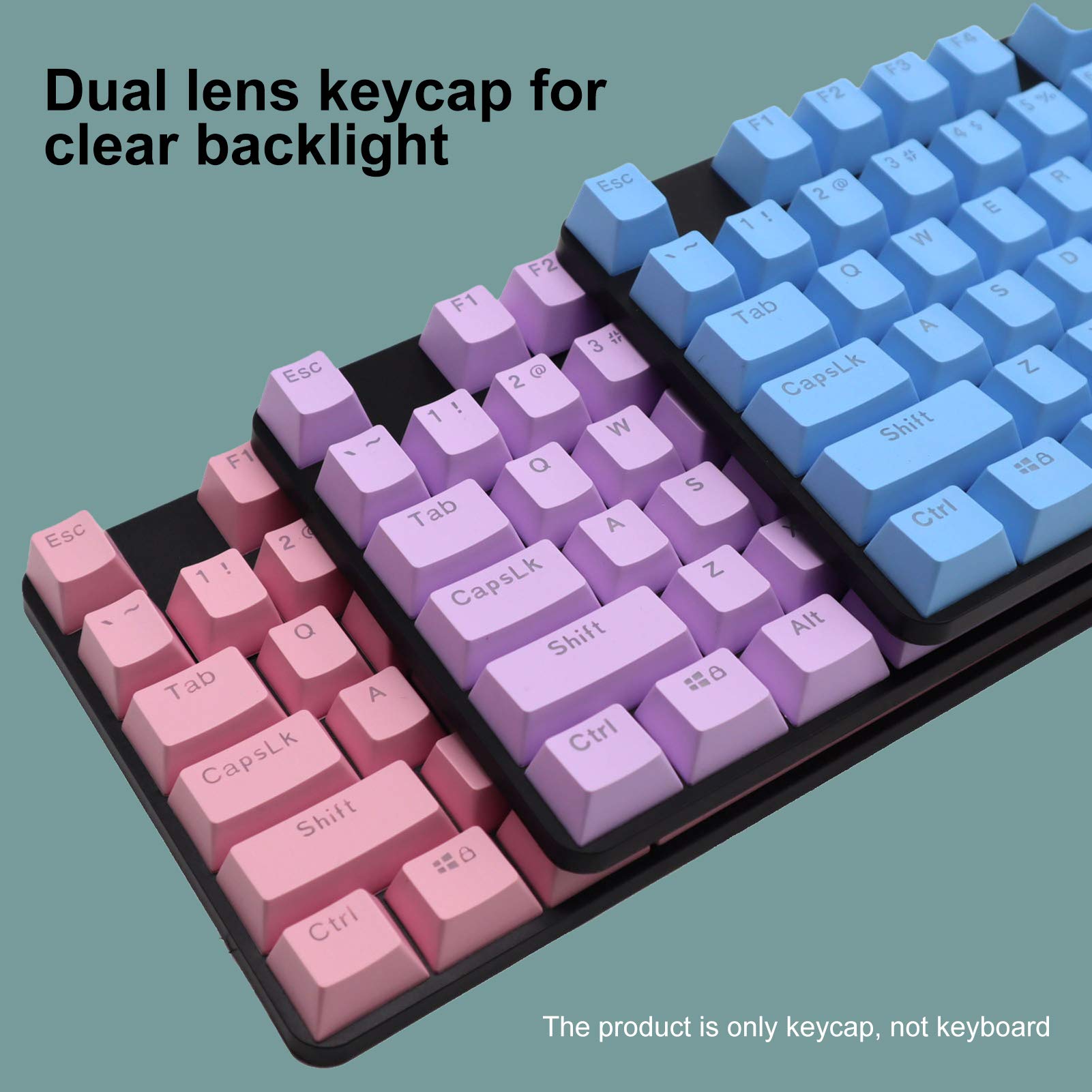 QiancArolBD Keycap Set, Colorful Universal Keycaps, Mechanical Keyboard Keycaps, Full 104 Key Set, Gaming Keyboard Accessories Red