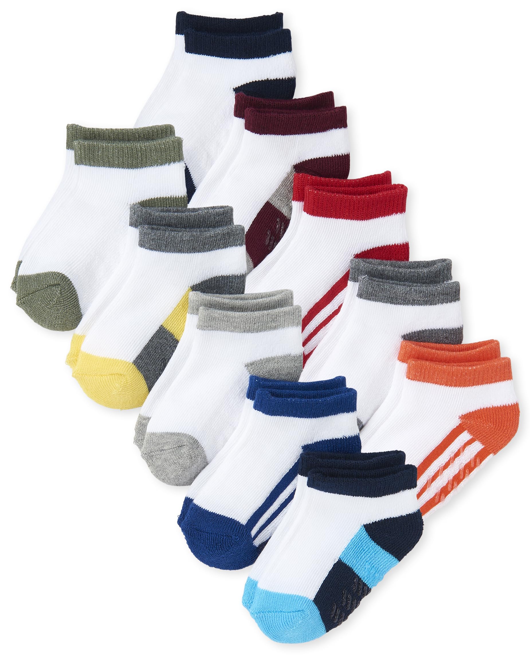 The Children's Place Baby Boys 10 Pack Ankle Socks, Multi CLR, 3T-4T