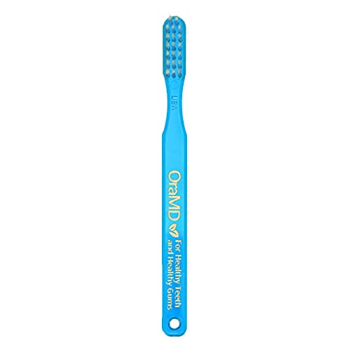 OraMD Soft Bristles Toothbrush - Designed by Dr. Charles C. Bass for Sensitive Teeth and Gums - Manual Toothbrushes with Soft Nylon Bristles for Adults Oral Care - Pack of 6