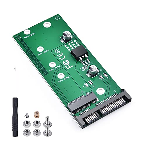 ELUTENG M.2 NGFF to SATA Adapter Card B Key/B & M Key SSD Converter NGFF M2 to 2.5 Inch SATA III Drivers for NGFF M.2 2280 2260 2242 2230 SSD (Not for M.2 NVME)