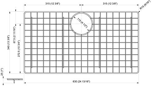 ALFI brand ABGR3020 Grid, Brushed Stainless Steel