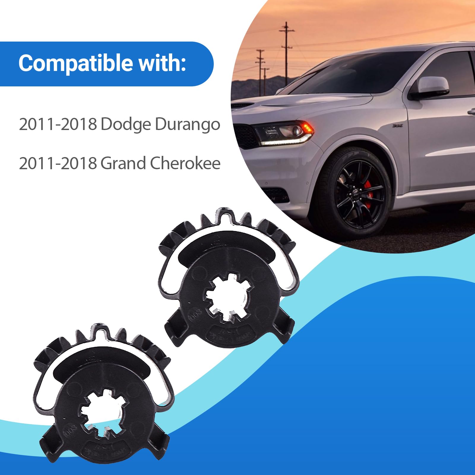 2pcs HVAC Blend Door Actuator Gear Kit Fits for 2011-2018 Dodge Durango Jeep Grand Cherokee Replaces 68214880AA 926-133 22133 068214880AA