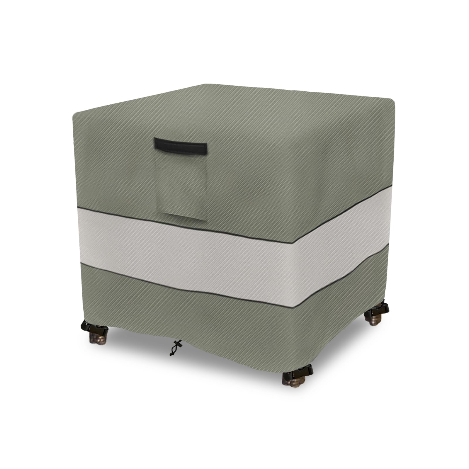 Aacabo Round Patio Table Cover,Suitable for 36 Inch Diameter Patio Round Table,Waterproof Heavy Duty Round Outdoor Coffee Table Cover,Grey green