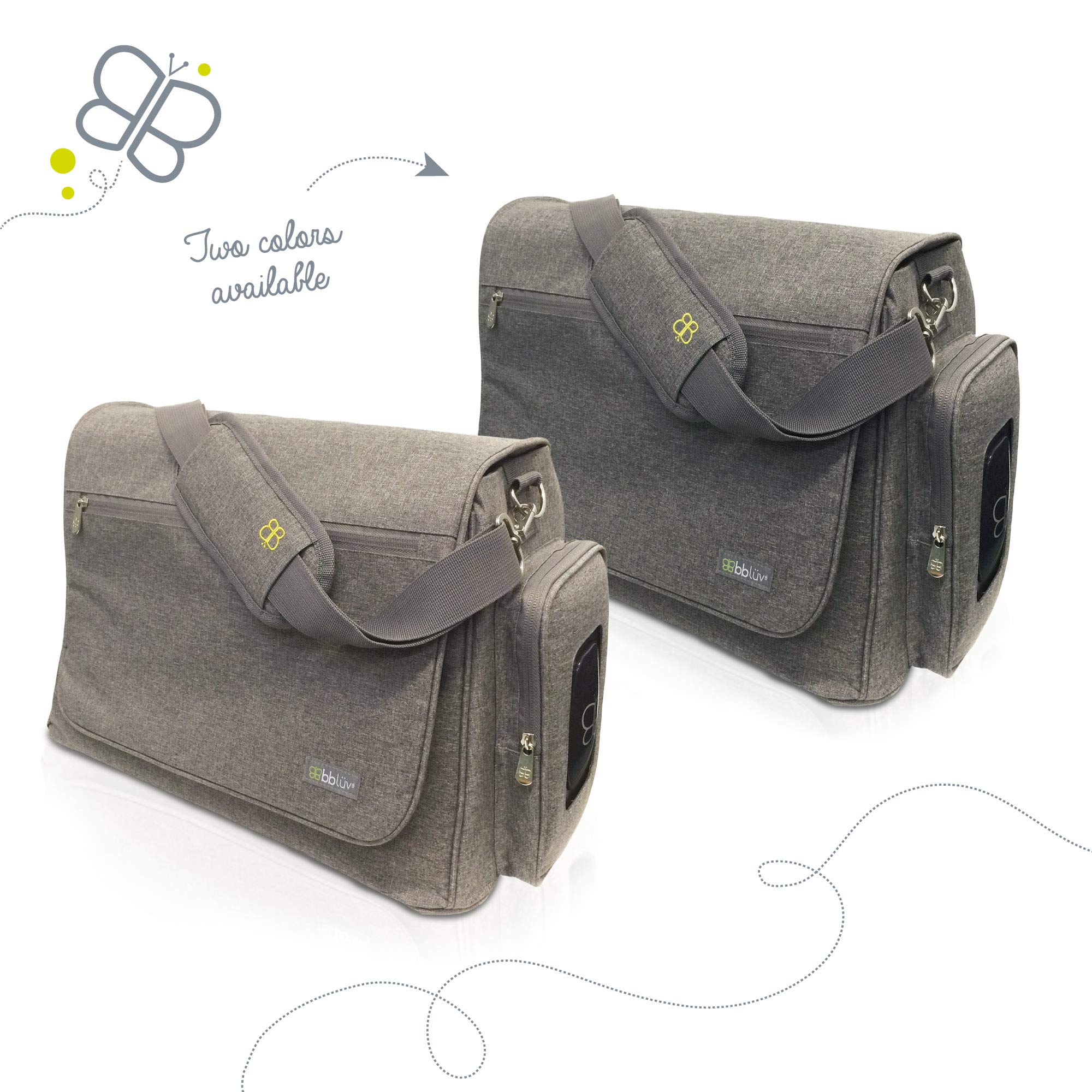 bblüv - Ültra - Large Capacity Diaper Bag, Multi-Function, Mommy Travel bag, Changing Pad included - Diaper Bag with Changing Station – Free hand on the stroller, Tote or Crossbody Holding