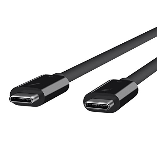 Belkin USB C Cable - Thunderbolt 3, 6.5 Feet/2 Meters, USB C to USB C Cable Type, Fast Charging Up To 100 Watts, Fast Transfer up to 40 Gbps, Supports 5K Ultra HD Displays - Black