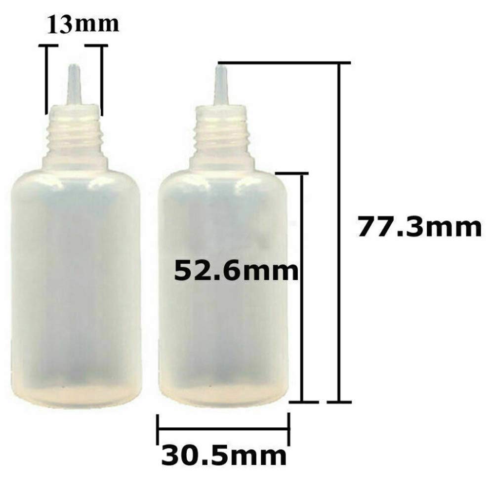 NANSHINE LDPE Plastic Dropper Bottles Empty Squeeze Liquid Eye Dripper Containers with Child Resistant Cap (Bottles + Caps + Tips+label) 30ML x20-Black