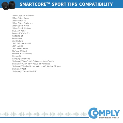 COMPLY Isolation Plus Replacement Noise Reducing Earbud Tips with WaxGuard for SONY MDR-XB50AP, XBA-Z5, MDR-EX1000, XBA-A2, MDR-EX1000, WI-1000X, WI-C-400, and More Earphones (S/M/L, 3 Pairs)