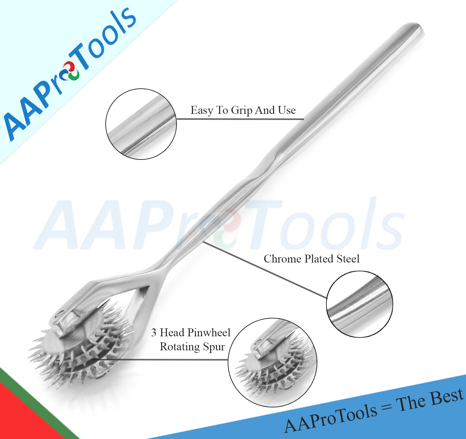 AAProTools Special Edition Pinwheel WARTENBERG Neurological Sensory Diagnostic, 1,3,5,7 Set with Case
