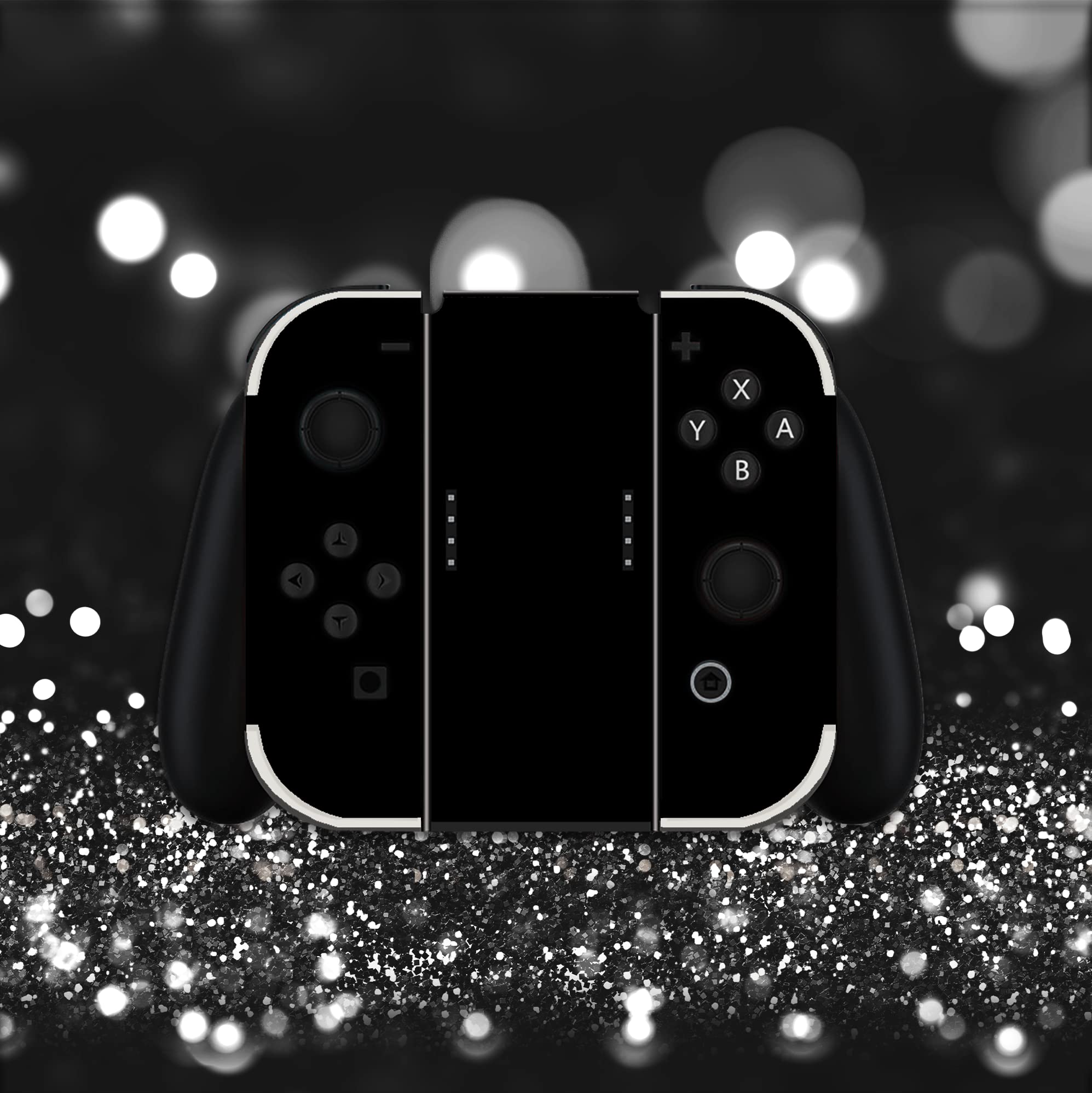 BelugaDesign Solid Color Switch Skin | Cute Pastel Sticker Wrap Vinyl Decal | Compatible for Nintendo Switch (Switch OLED, Black)