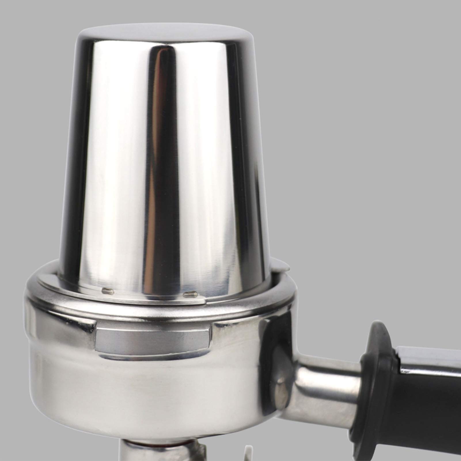 Coffee Dosing Cup, 51mm Stainless Steel Coffee Machine Handle Dosing Mug Coffee Powder Feeder Part