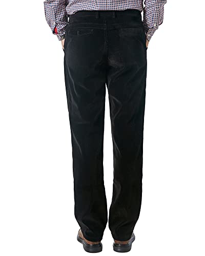 Alimens & Gentle Mens Corduroy Trouser Pants with Pockets-Black 02, 36W x 32L