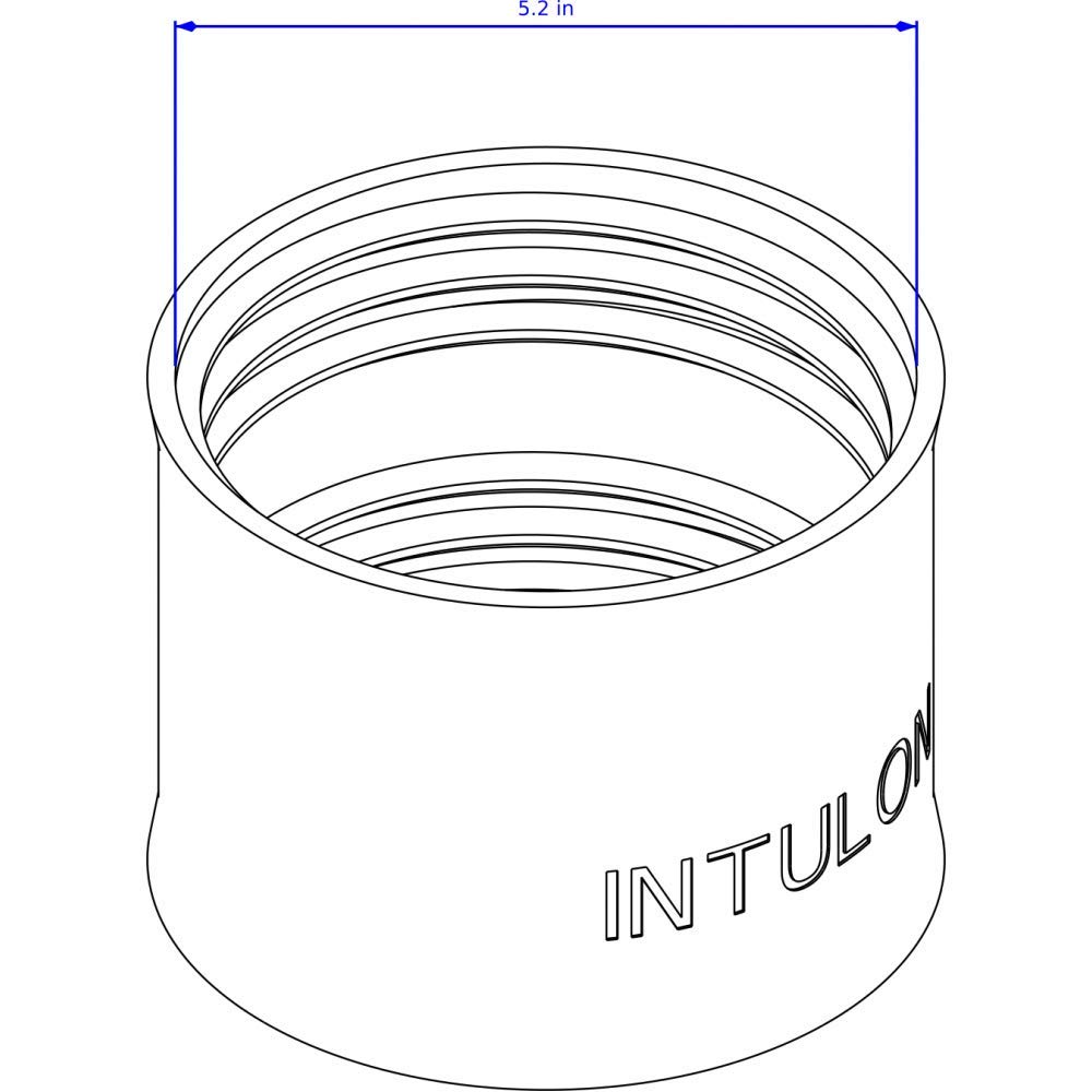 5-inch Tube Portable A/C AC Air Conditioner Exhaust Hose Coupler/Coupling - Counter-clockwise thread 5CCWCPL