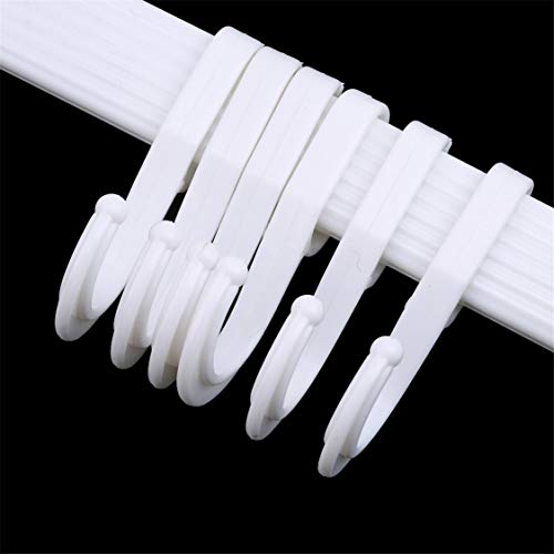 Idiytip 6 Row Waterproof Oilproof Strong Sticking Wall Hanger Corner Adhesive Hook Kitchen Bathroom Self Hooks Stick Home Decor,White