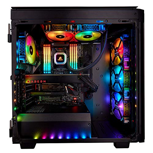 Corsair H100i RGB PLATINUM AIO Liquid CPU Cooler,240mm,Dual ML120 PRO RGB PWM Fans,Intel 115x/2066,AMD AM4/TR4