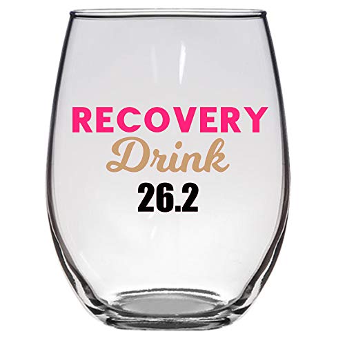 26.2 Recovery Drink Wine Glass, 21 Oz, 26.2, Marathon Wine Glass, Marathon Gift, Running Wine Glass, Running Gift