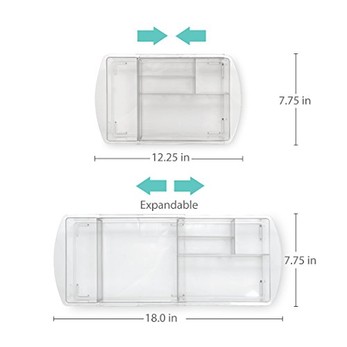 BINO Multi-Purpose Plastic Drawer Organizer, 7 Section Expandable