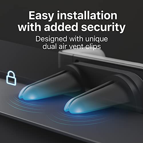 Bestrix Phone Vent Holder Cell Phone Mount Holder for Car with Double Clamp Grip, Compact & Durable for iPhone, Galaxy and All Smartphones Up to 6.5"