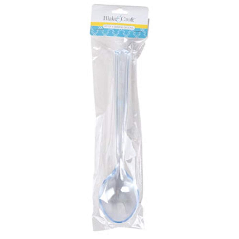 4 Pack 10in Clear Plastic Serving Spoons